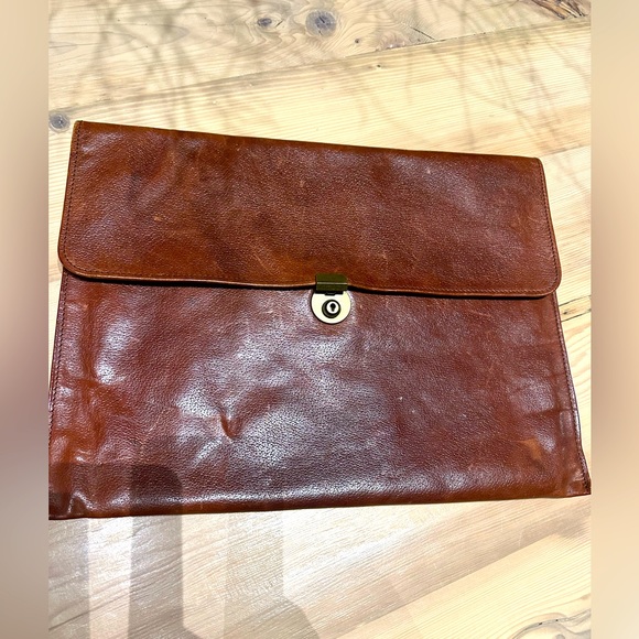 Club Monaco | Bags | Club Monaco Brown Leather Oversized Wallet | Poshmark